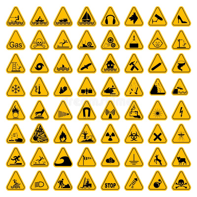 Laboratory Safety Symbols stock vector. Illustration of explosive - 2904593
