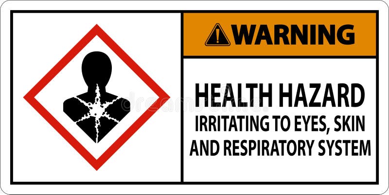 Warning Health Hazard GHS Sign on White Background Stock Vector ...