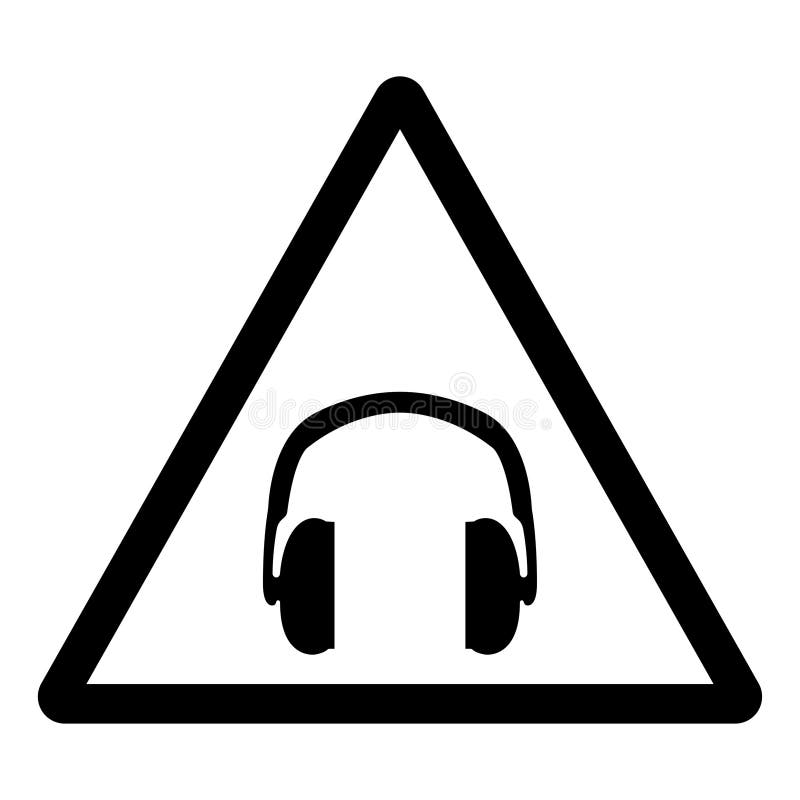 Warning Hearing Protection Symbol Sign, Vector Illustration, Isolate on ...