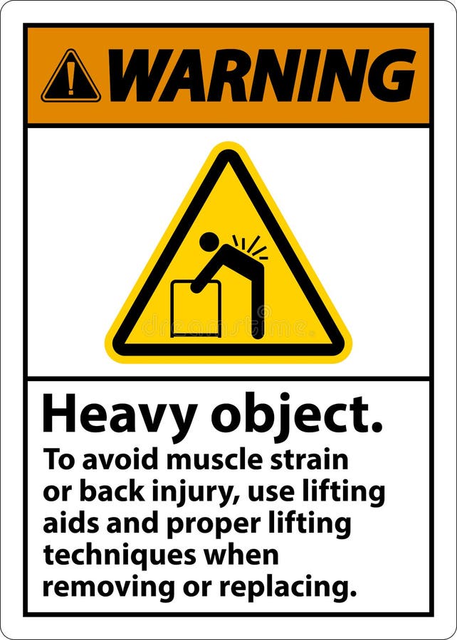 Heavy Object Warning Label Stock Illustrations – 184 Heavy Object ...