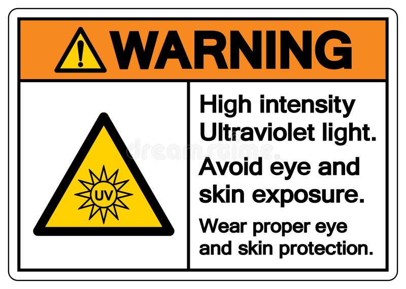 Warning High Intensity Ultraviolet Light Symbol ,Vector Illustration ...