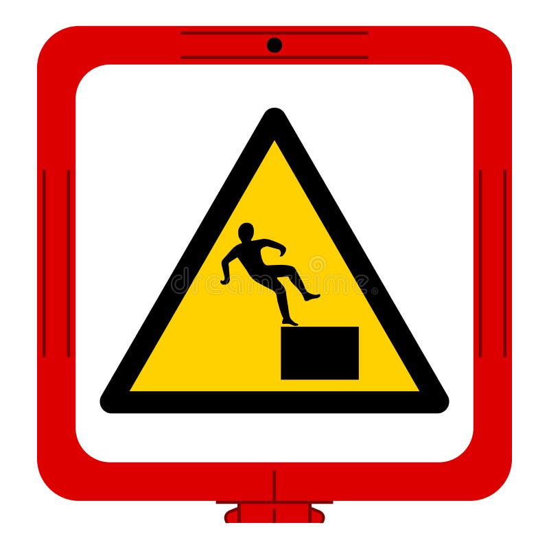 Warning High Level Drop Symbol Sign,Vector Illustration, Isolate on ...