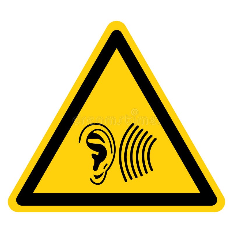 Warning High Noise Area Symbol Sign ,Vector Illustration, Isolate on ...