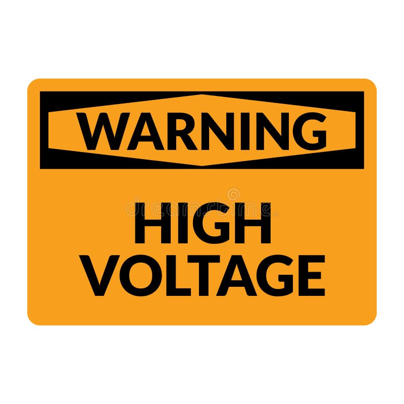 Warning High Voltage Sign. Vector High Voltage Danger Electric Power ...