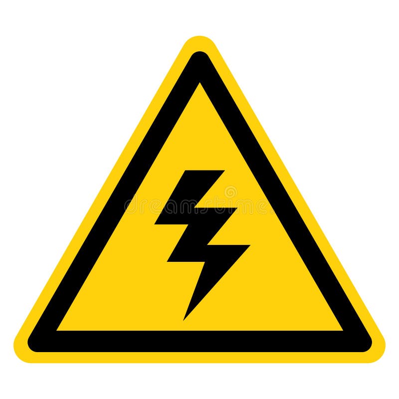 Warning High Voltage Symbol Sign, Vector Illustration, Isolate on White ...