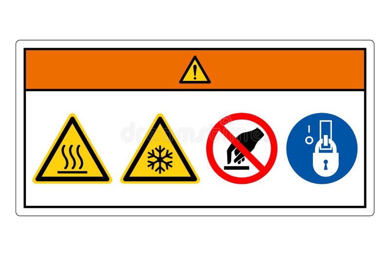 Warning Cold Burns Hazard Symbol Sign, Vector Illustration, Isolate on ...