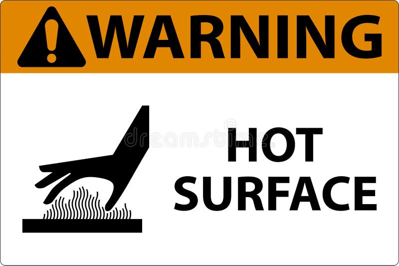 Warning Hot Surface Symbol Sign, Vector Illustration, Isolate on White ...