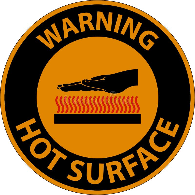 Warning Hot Surface Symbol Sign on White Background Stock Vector ...
