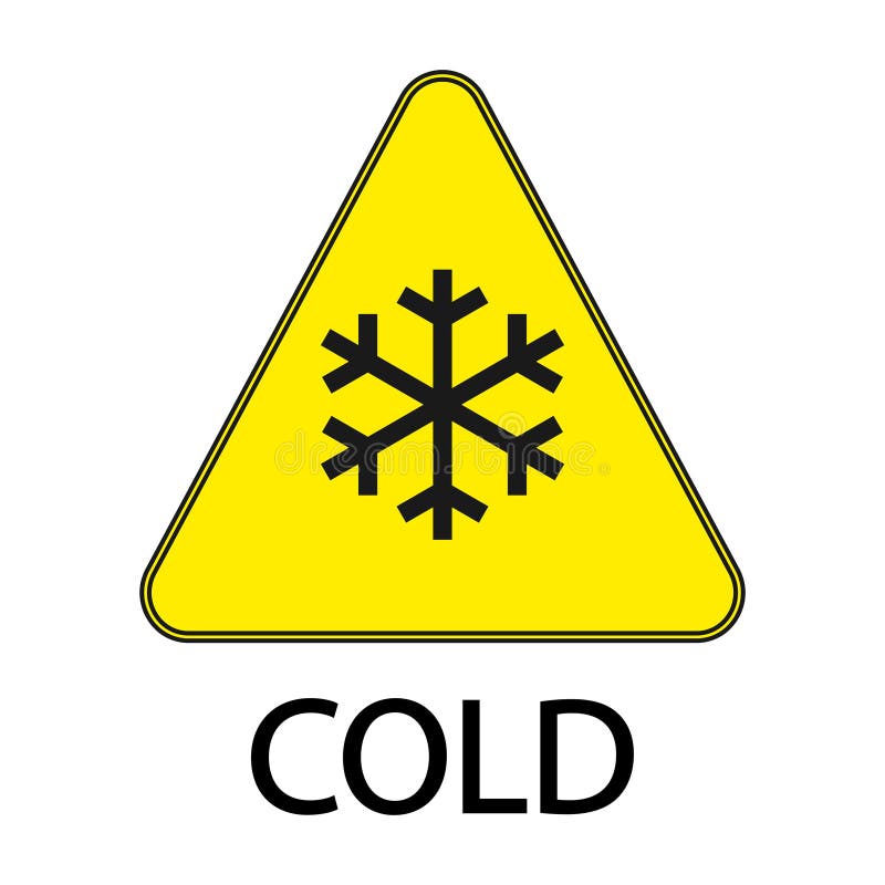 Cold Warning Sign stock illustration. Illustration of safety - 174763086