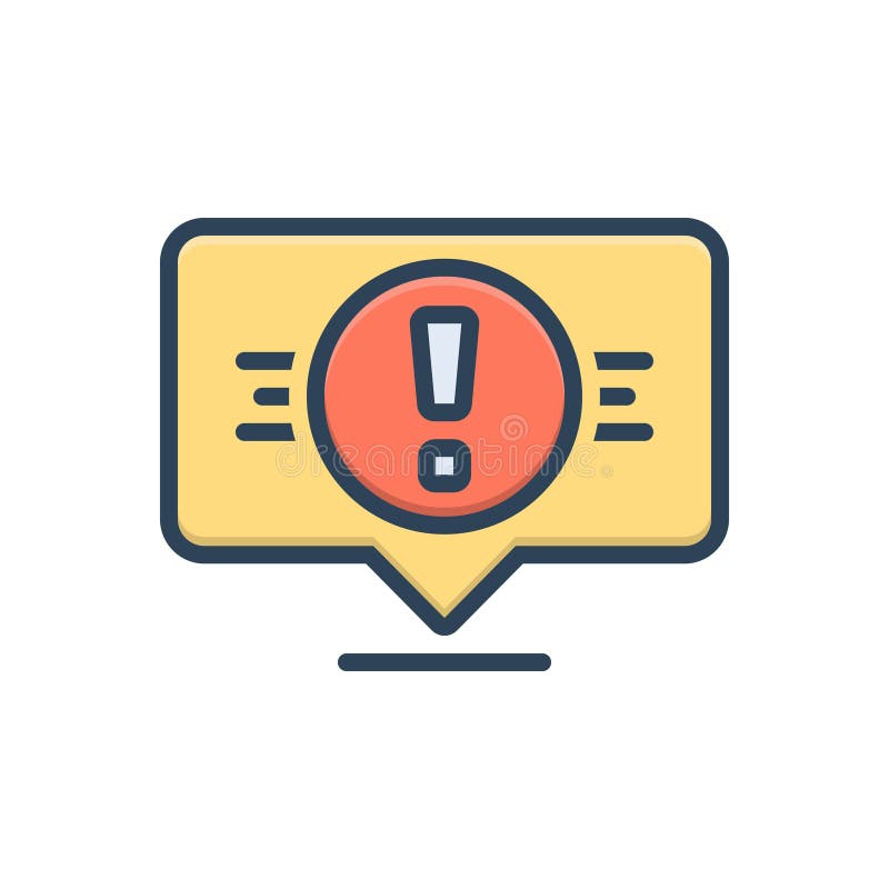 Color Illustration Icon for Warning, Alert and Notice Stock ...