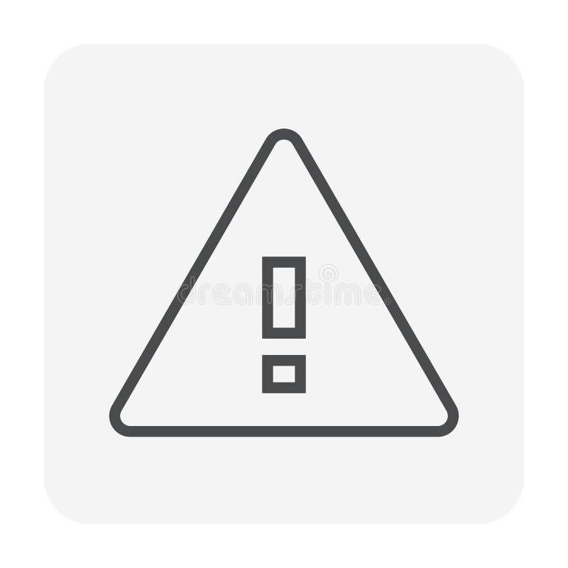 Warning icon black stock vector. Illustration of danger - 164872169