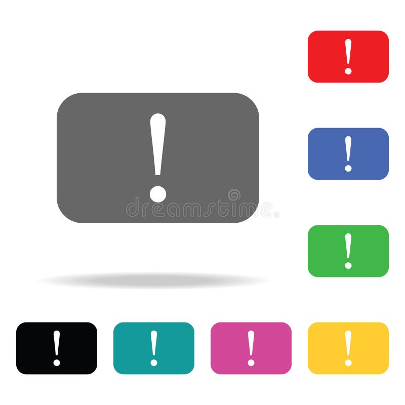 Warning Icon. Elements in Multi Colored Icons for Mobile Concept and ...