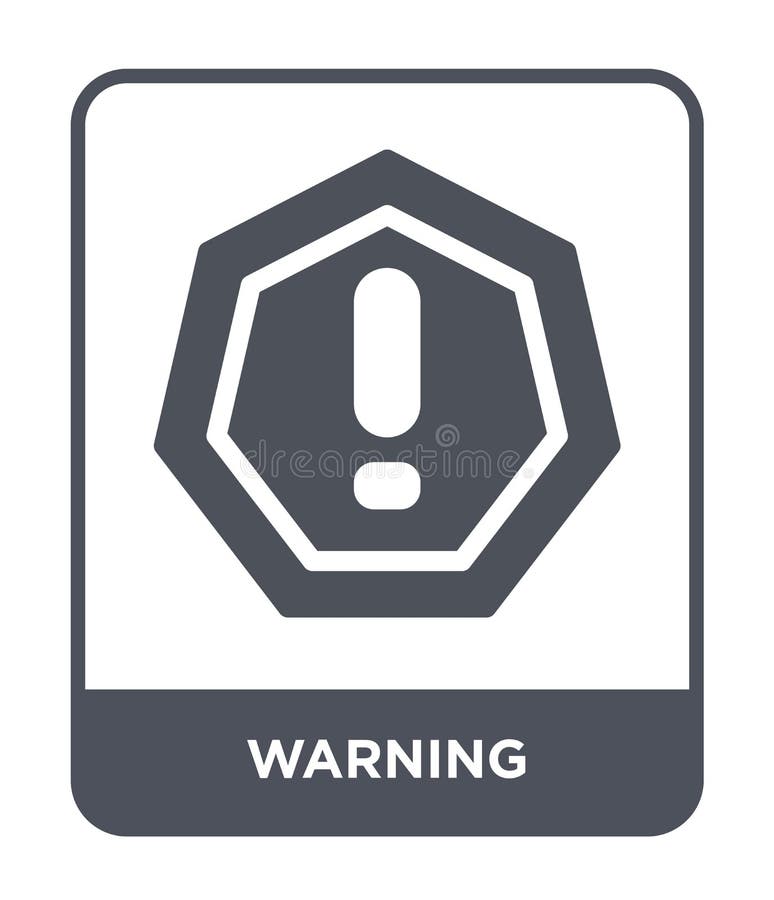 Warning Icon in Trendy Design Style. Warning Icon Isolated on White ...