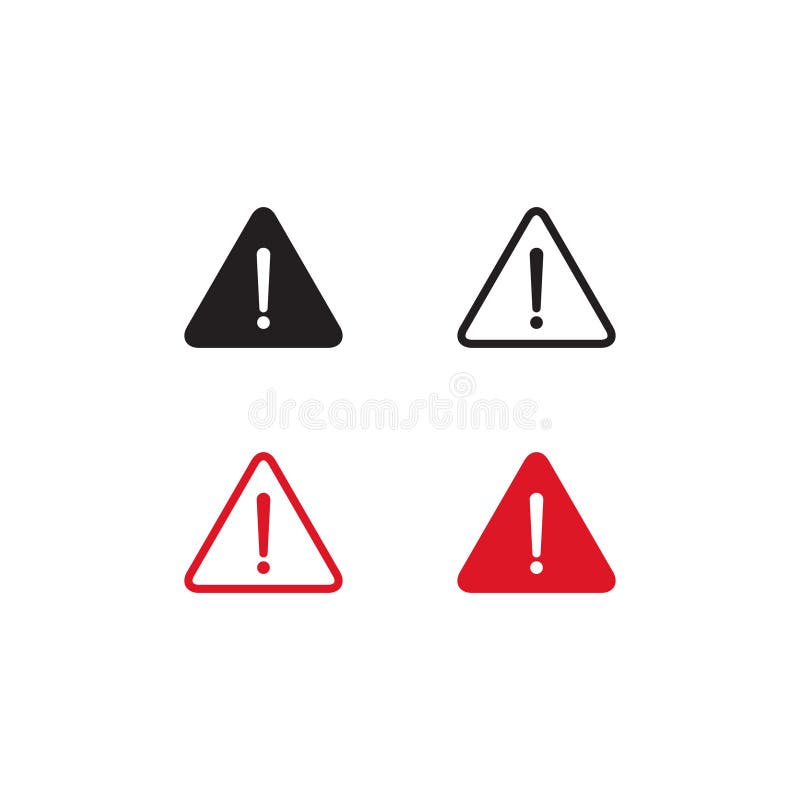 Warning Icon Vector. Exclamation Mark Symbols Stock Vector ...