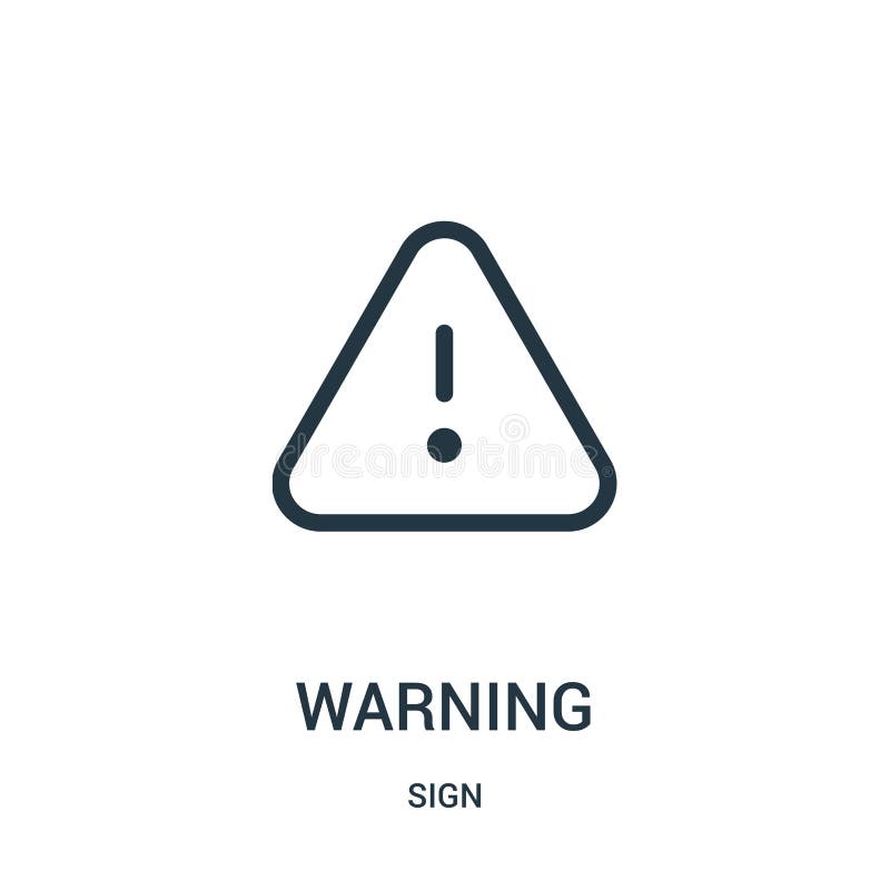 Warning Icon Vector from Sign Collection. Thin Line Warning Outline ...