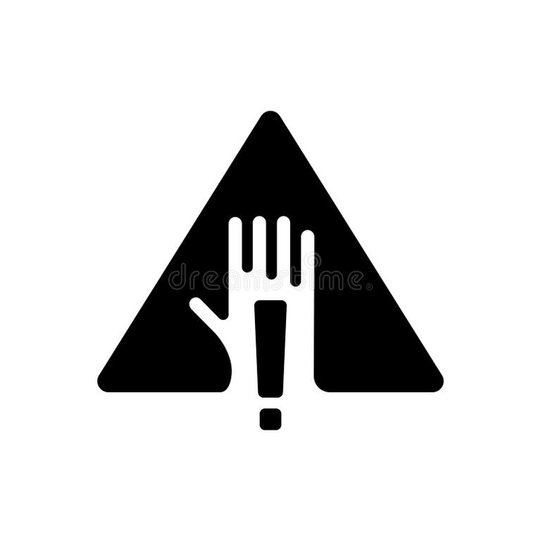 Black Solid Icon for Warning, Alert and Caveat Stock Vector ...