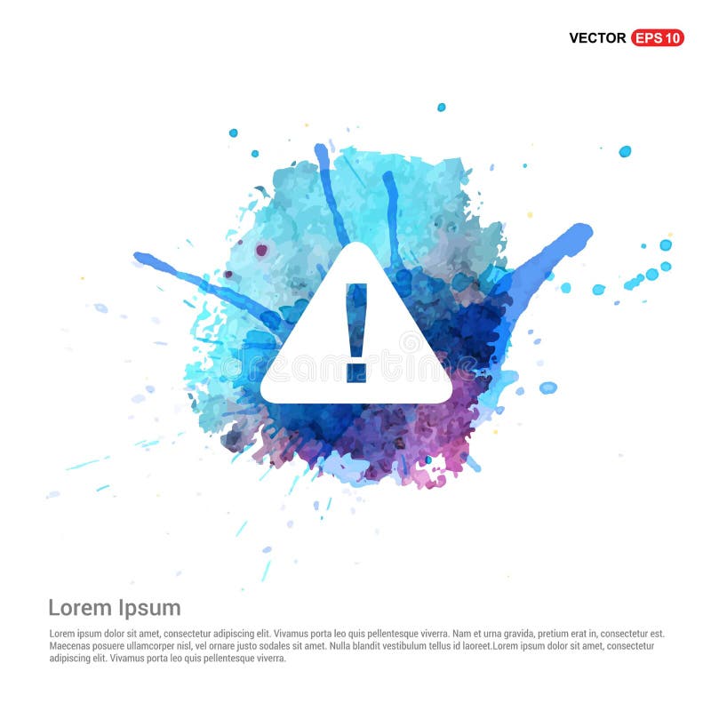 Watercolor Warning Icon Stock Illustrations – 511 Watercolor Warning ...