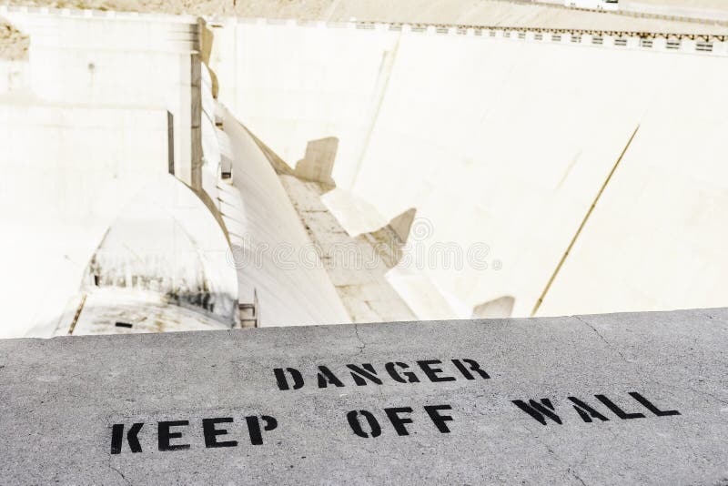 Warning Information Written on a Wall Stock Photo - Image of stencil ...