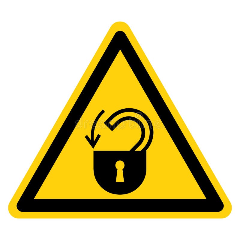 Warning Insert Safety Lock Symbol Sign,Vector Illustration, Isolated on ...