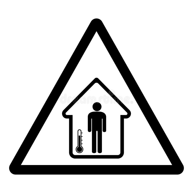 Warning Isolation Area for Temperature Rechecking Symbol Sign ,Vector ...