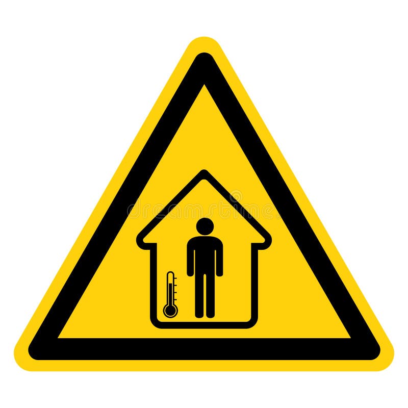 Warning Isolation Area for Temperature Rechecking Symbol Sign ,Vector ...