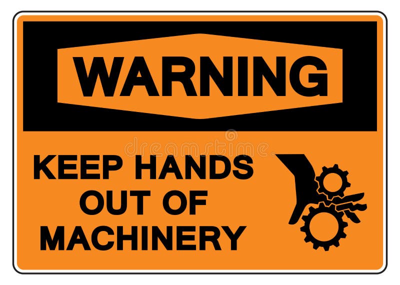 Warning Keep Hands Clear of Machinery Symbol Sign,Vector Illustration ...