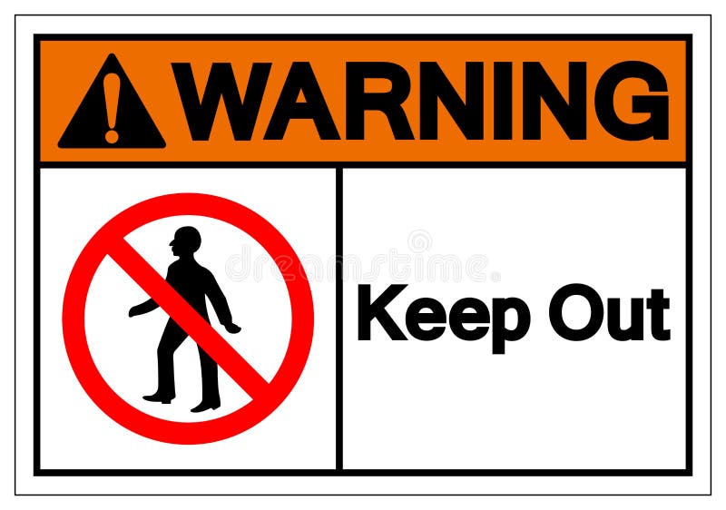 Stop, keep out - sign stock vector. Illustration of pictogram - 10604580