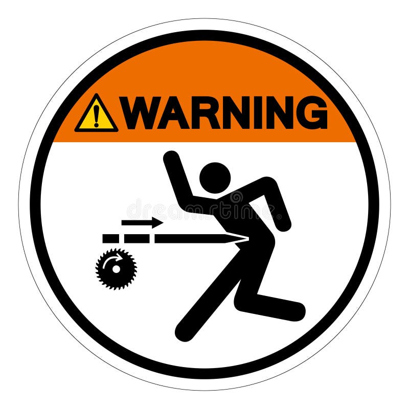 Warning Kickback Hazard Symbol Sign, Vector Illustration, Isolate on ...