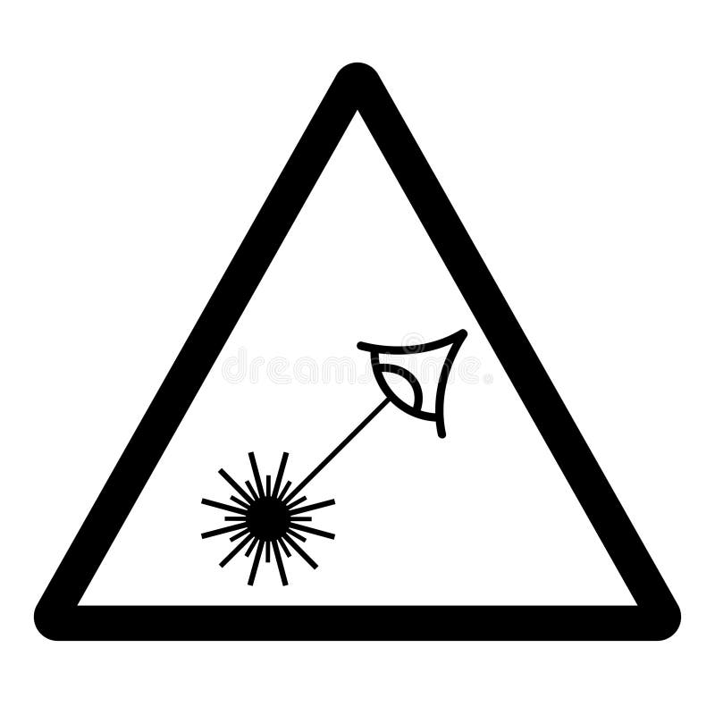 Warning Laser Shoot Eye Hazard Symbol Sign ,Vector Illustration ...