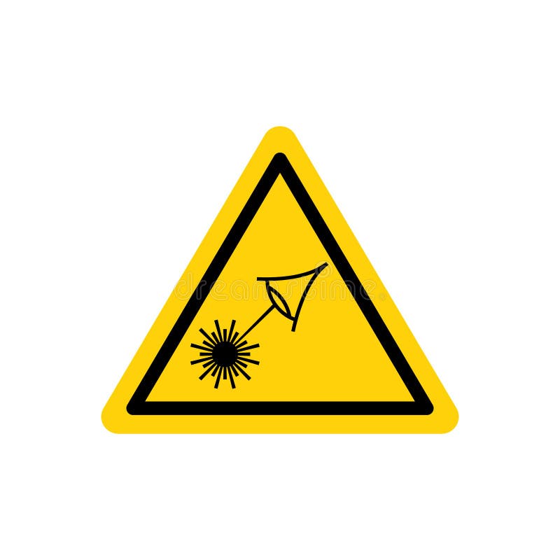 Warning Laser Shoot Eye Hazard Symbol Sign Stock Vector - Illustration ...