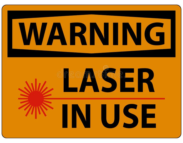 Warning Laser in Use Symbol Sign on White Background Stock Vector ...