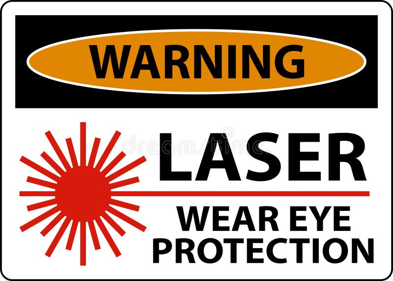 Warning Laser Shoot Eye Hazard Symbol Sign ,Vector Illustration ...