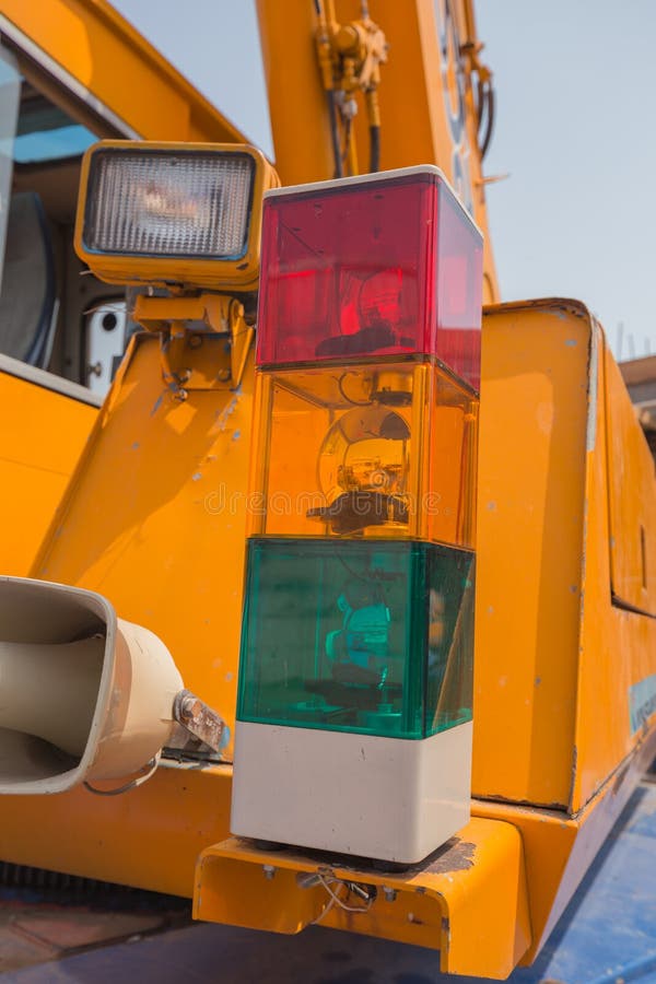 Warning Light Alarm for Machine Working Stock Image - Image of ...