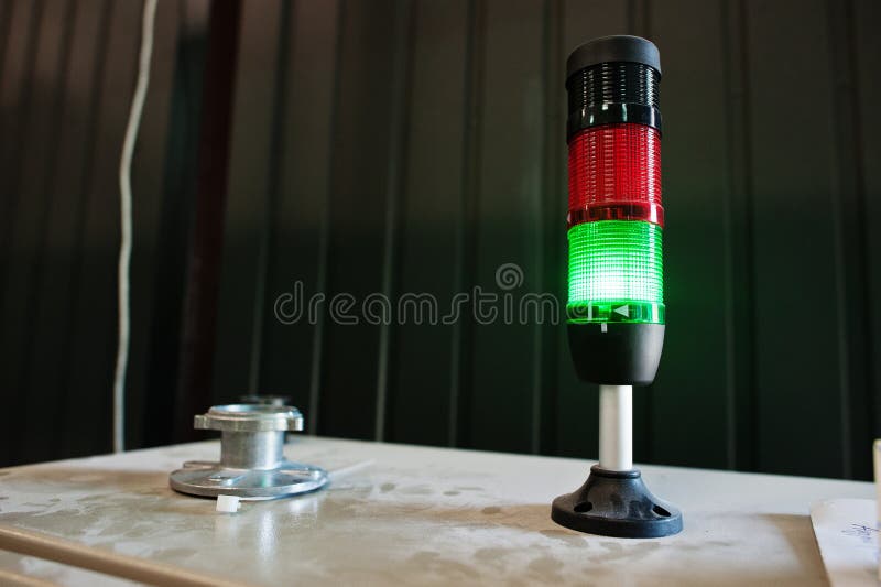 Warning Light Alarm for Machine Working. Status Lamp of the Machine in ...
