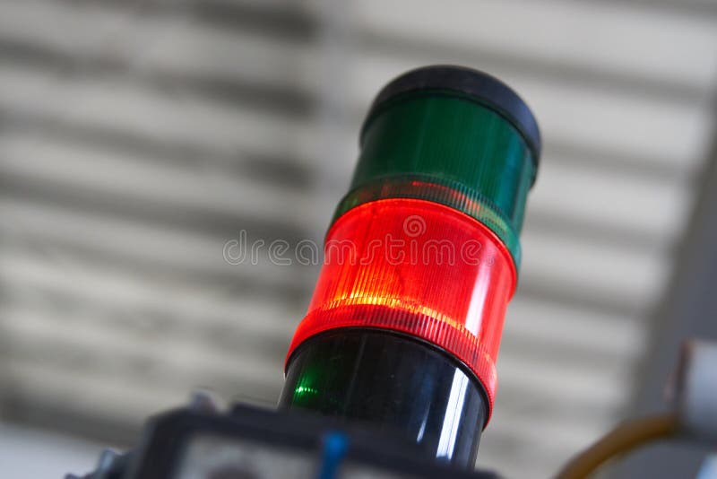 Warning Light Alarm for Machine Working Stock Photo - Image of light ...