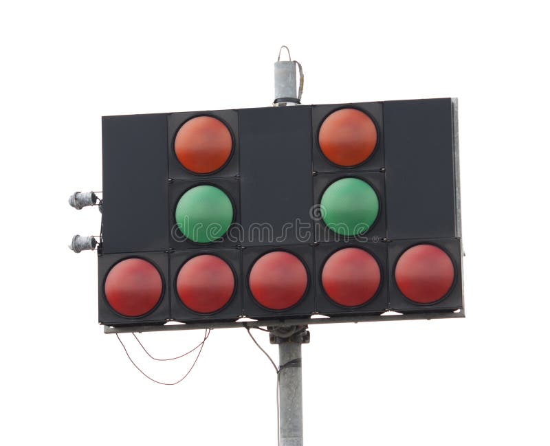 Warning Lights at Motor Racing Track Stock Image - Image of slow ...