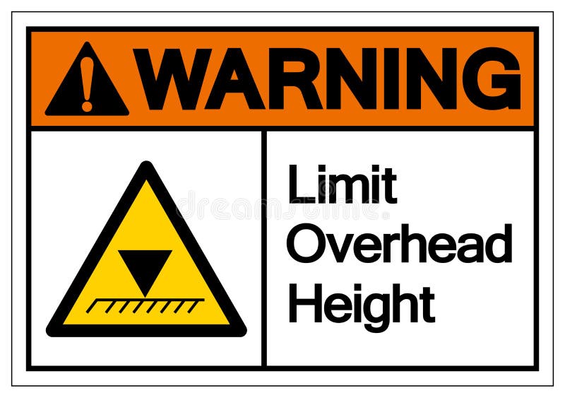 Caution Limit Overhead Height Symbol Sign, Vector Illustration ...