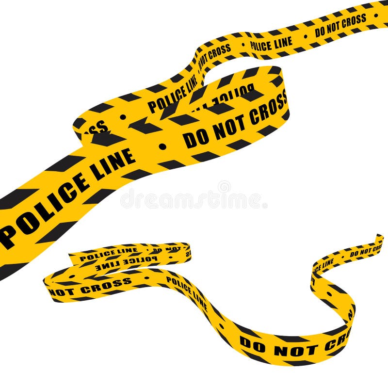 Warning Line Police Vector Design Stock Vector - Illustration of ...