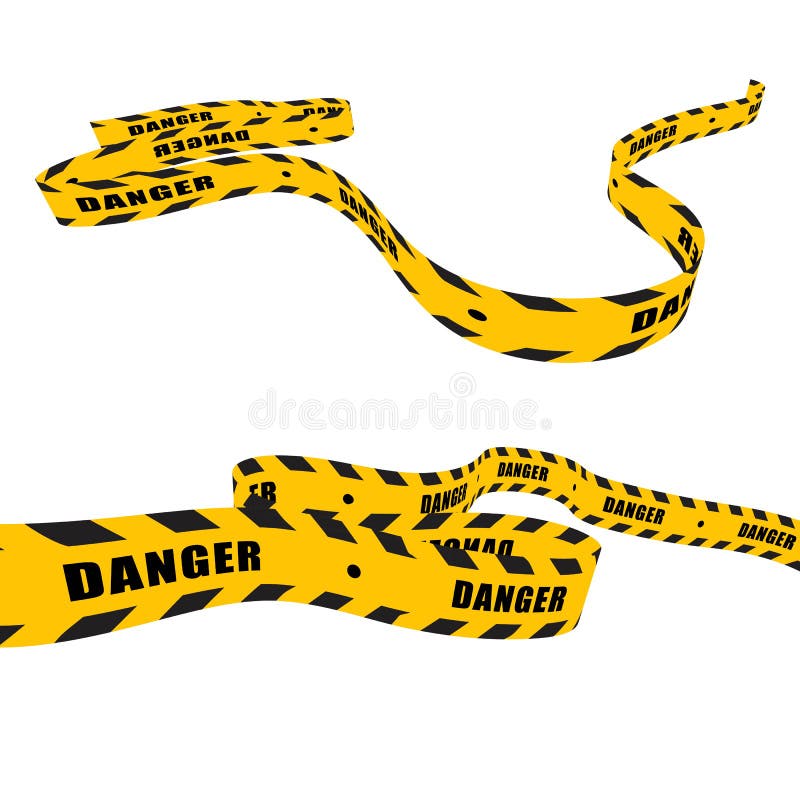 Warning Line Police Vector Design Stock Vector - Illustration of tape ...