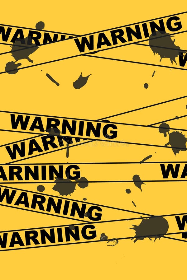Warning Poster Background with Grunge Texture, Vector Illustration ...