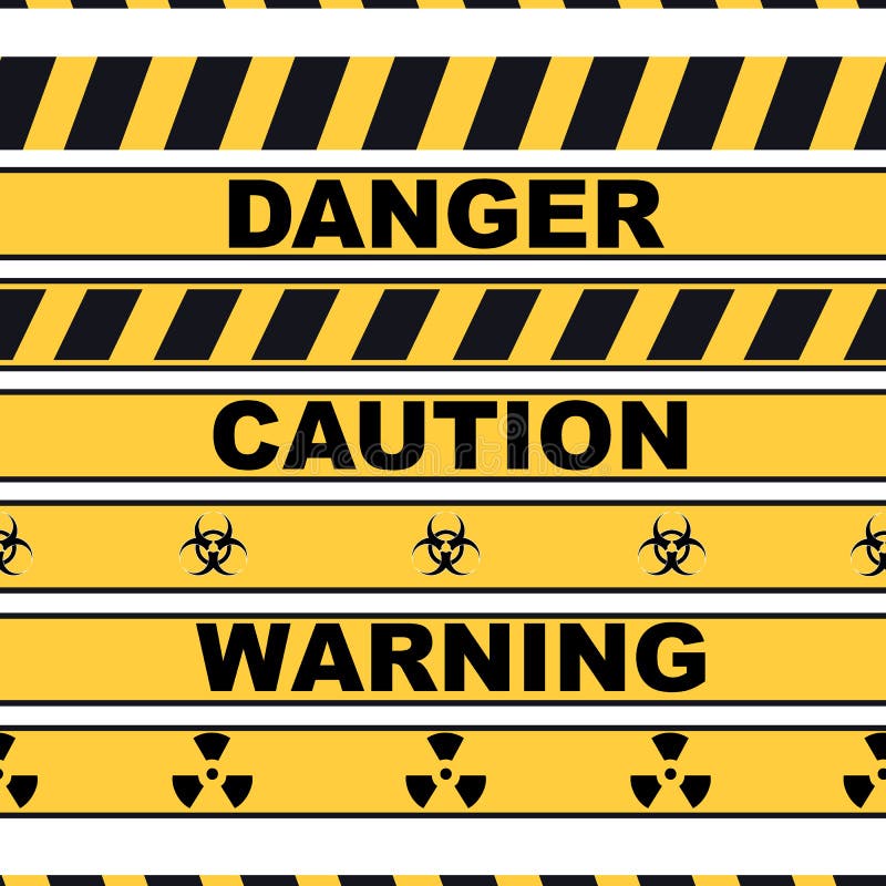 Warning Lines Set, Vector Illustration Stock Vector - Illustration of ...