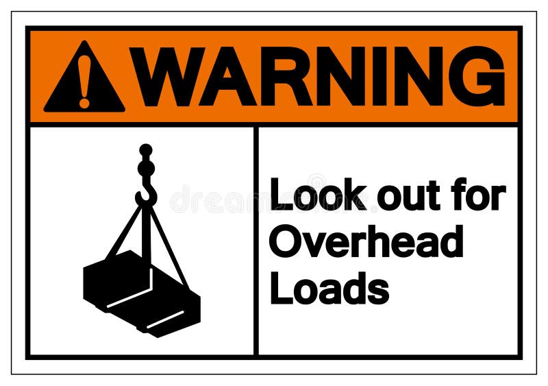 Warning Suspended Loads Symbol Sign, Vector Illustration, Isolated on ...