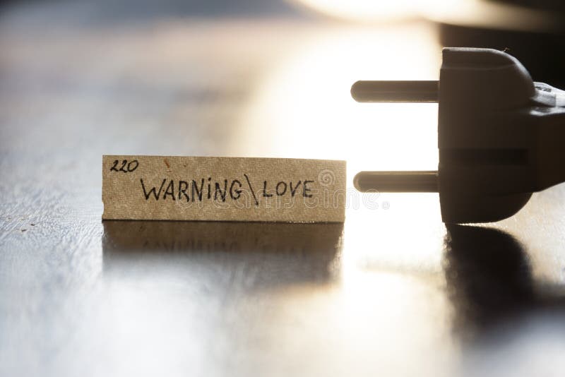 Warning Love stock image. Image of message, connect, poster - 42171005