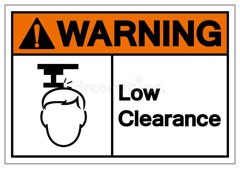 Warning Low Clearance Symbol Sign, Vector Illustration, Isolate on ...
