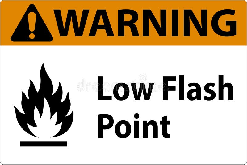 Warning Low Flash Sign on White Background Stock Vector - Illustration ...