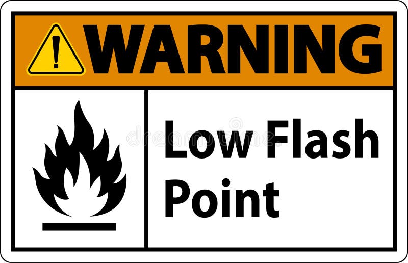 Warning Low Flash Sign on White Background Stock Vector - Illustration ...