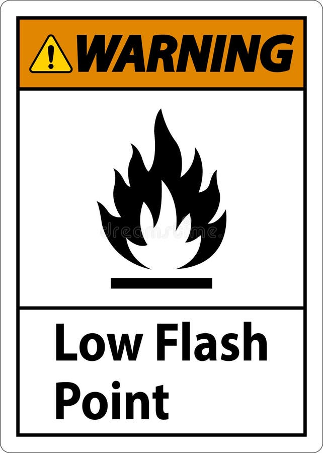 Warning Low Flash Sign on White Background Stock Vector - Illustration ...