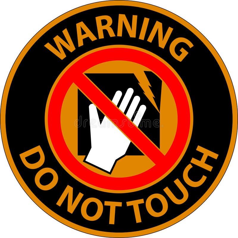 Warning Machine Sign Fragile Equipment, Do Not Touch Stock Vector ...