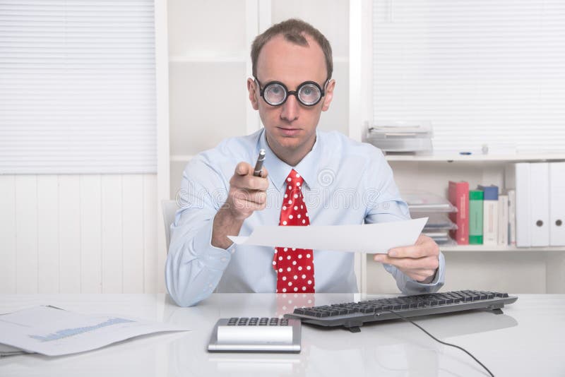 Warning Manager or Businessman - Unsympathetic Boss Stock Image - Image ...