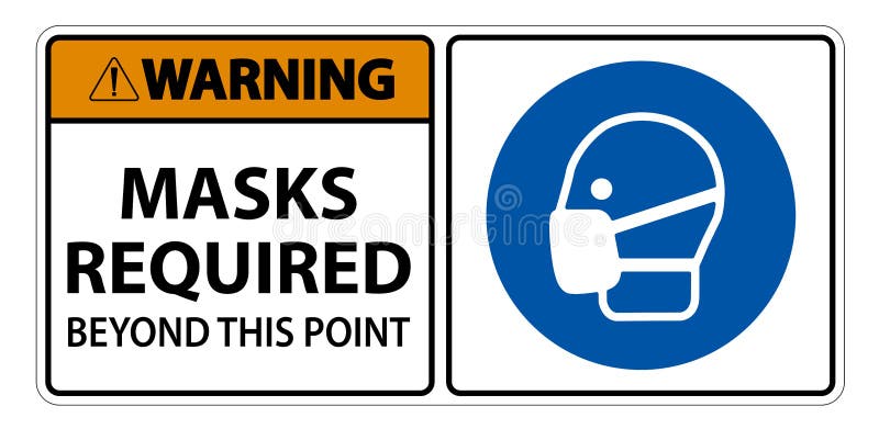 Warning Man Wear Mask Icon Symbol With COVID-19 Coronavirus Concept ...